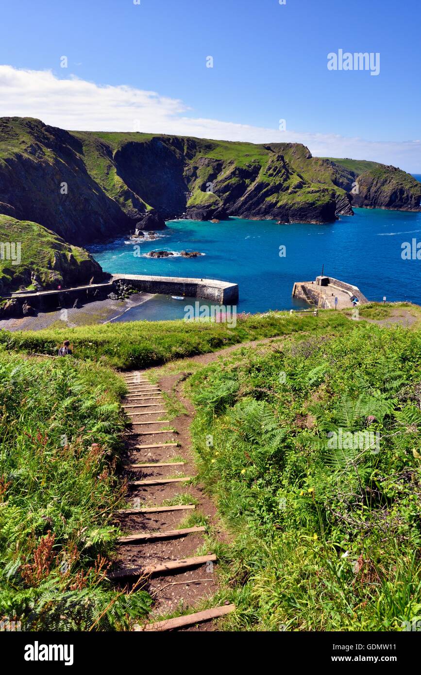 Mullion cove harbour Cornwall England UK Stock Photo - Alamy
