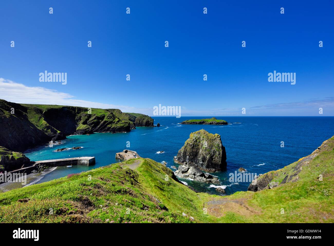 Mullion cove harbour Cornwall England UK Stock Photo - Alamy