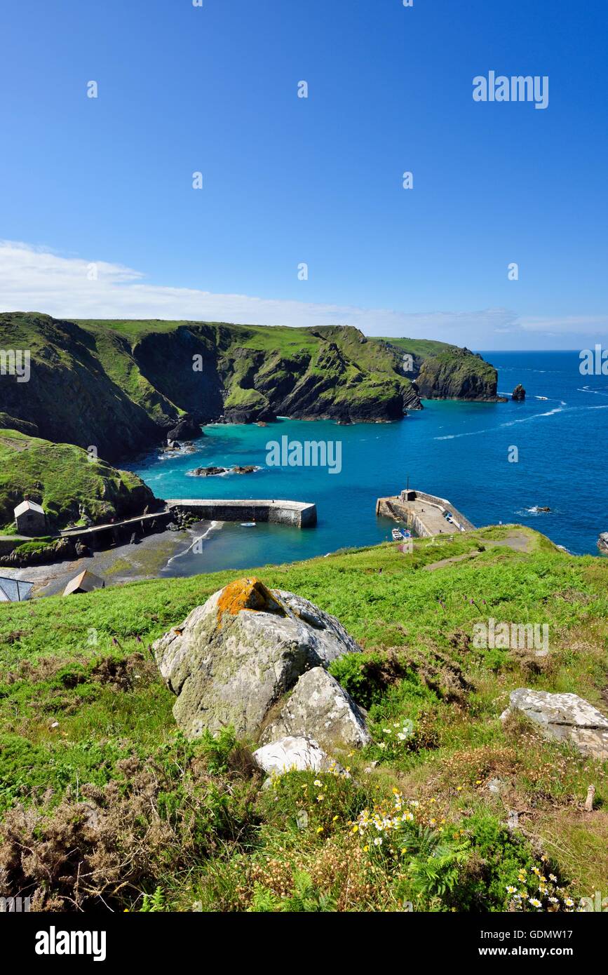 Mullion cove harbour Cornwall England UK Stock Photo - Alamy