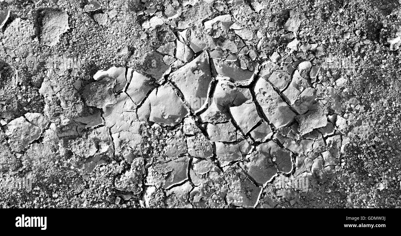 old desert and the abstract cracked sand texture in oman rub al khali ...