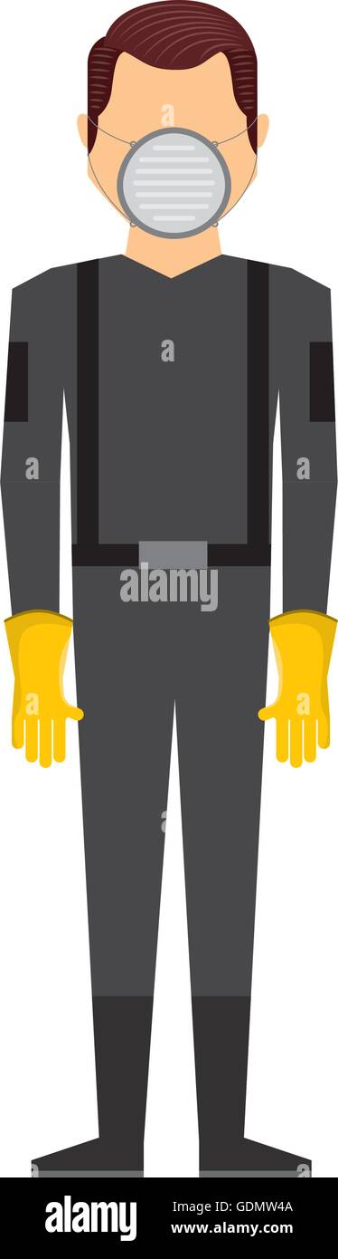 worker man uniform security icon Stock Vector Image & Art - Alamy