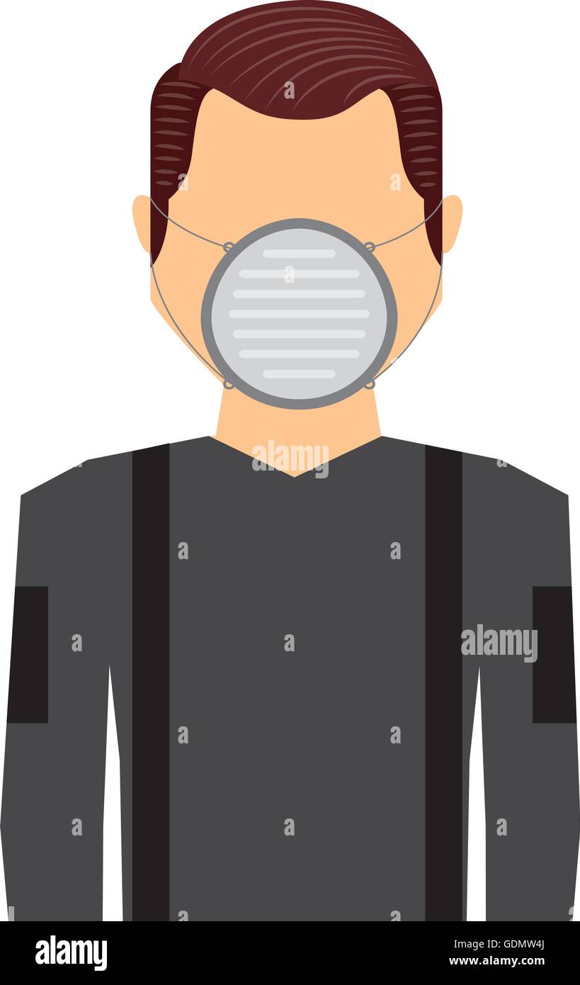 worker man uniform security icon Stock Vector Image & Art - Alamy