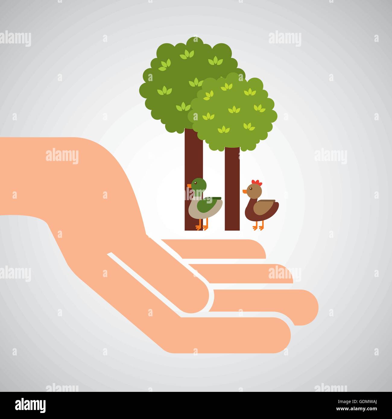 farm countryside hand holding design Stock Vector Image & Art - Alamy