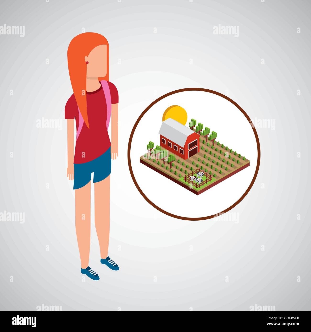 farm countryside design Stock Vector Image & Art - Alamy