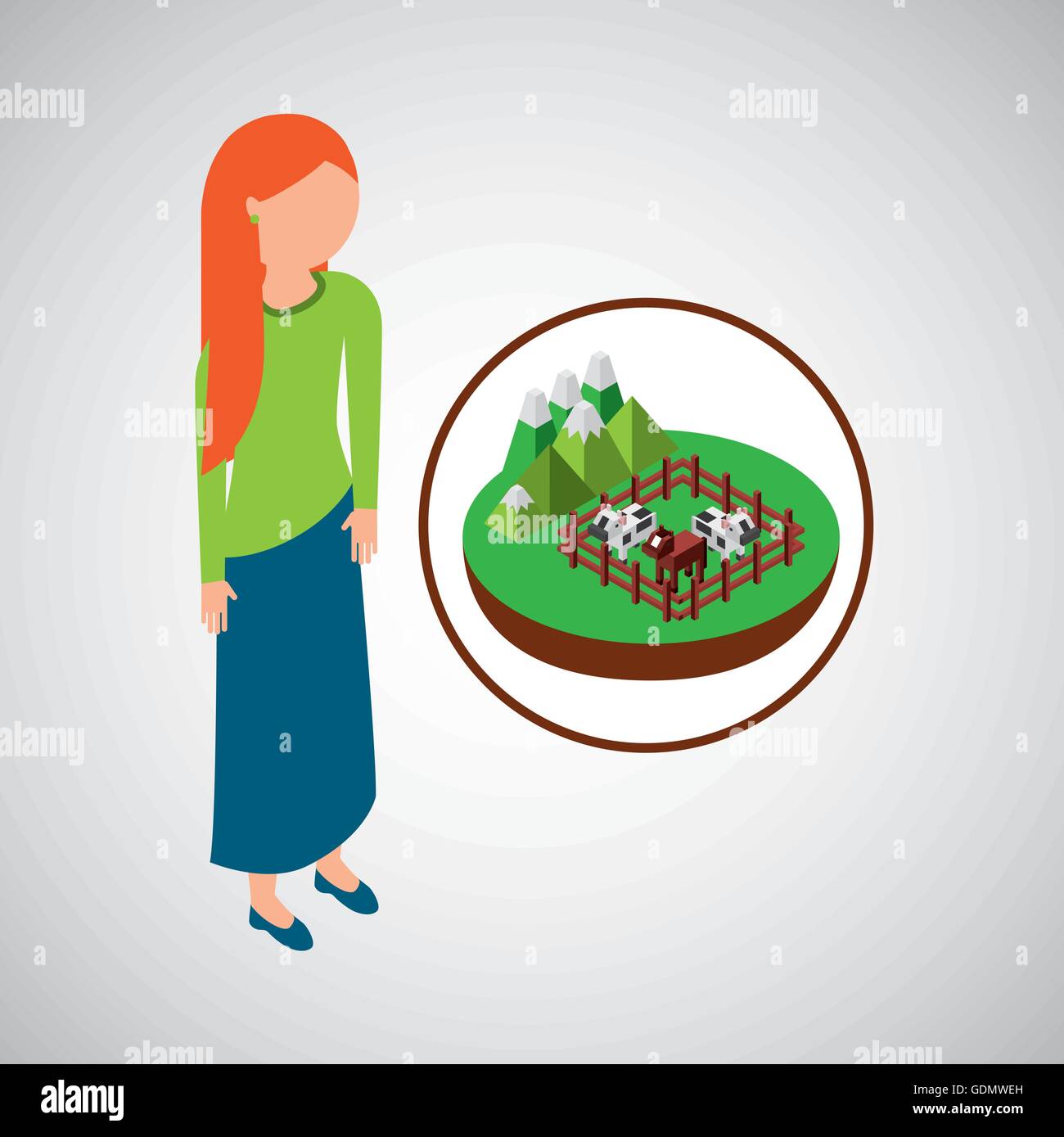 farm countryside design Stock Vector Image & Art - Alamy