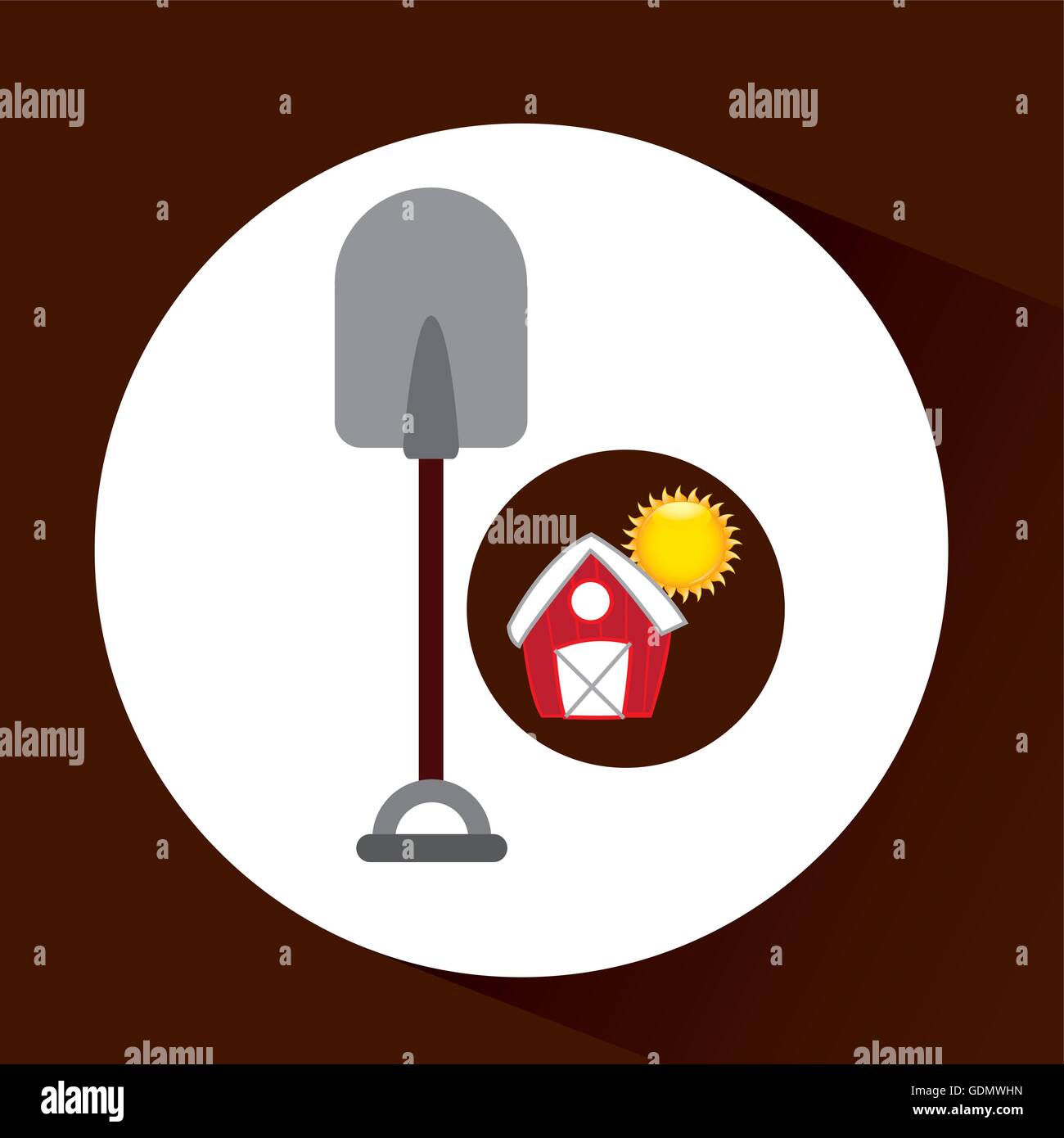 farm countryside shovel tool design Stock Vector Image & Art - Alamy