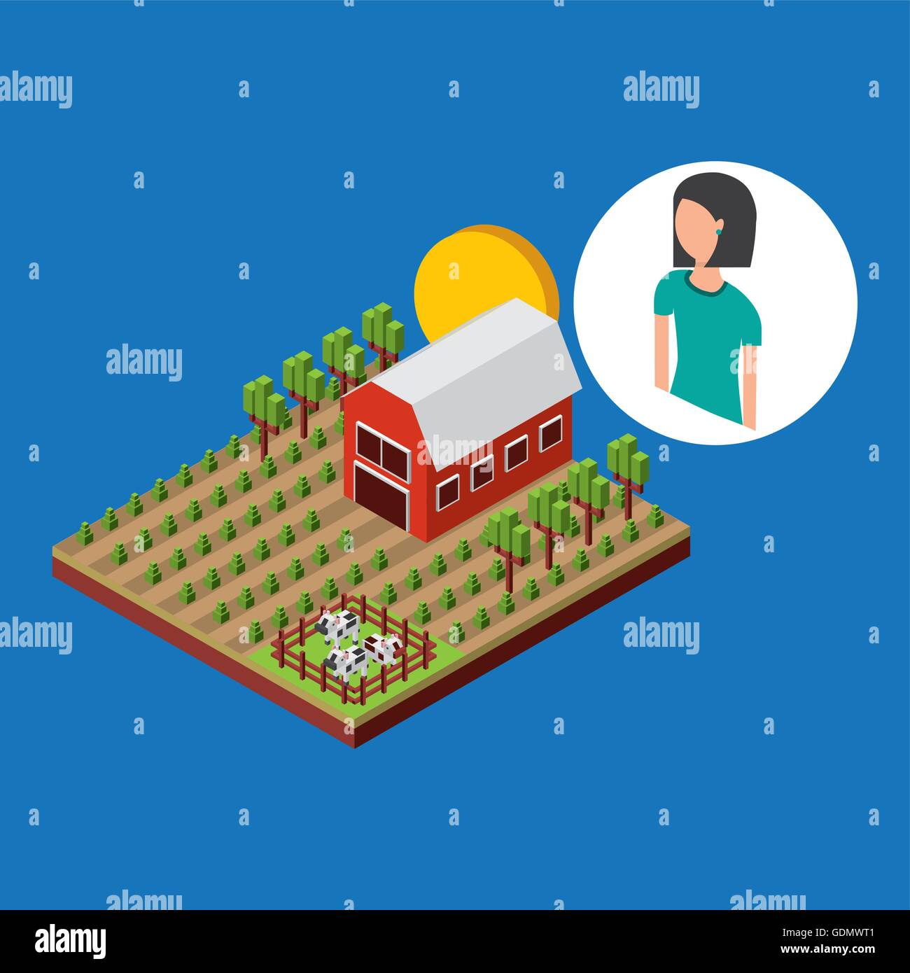 farm countryside design Stock Vector Image & Art - Alamy