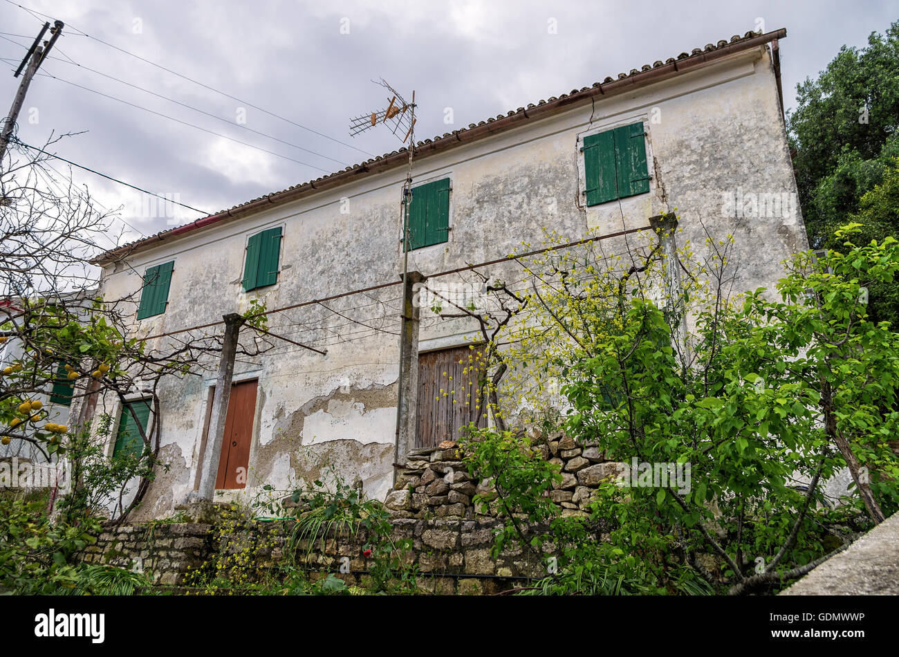 Architecture in Paxoi island, Greece Stock Photo - Alamy