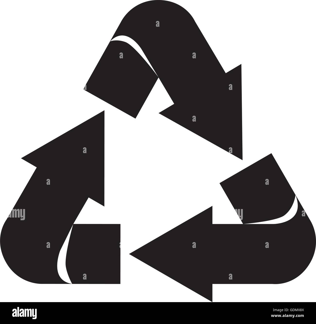 arrows recycle symbol silhouette isolated icon design Stock Vector ...