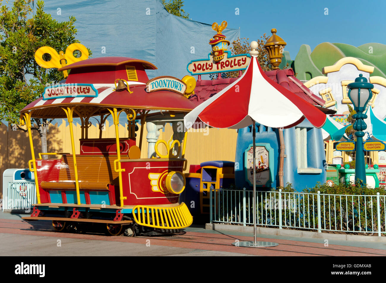 Funny Tram in Disneyland Amusement Park, California Stock Photo - Alamy