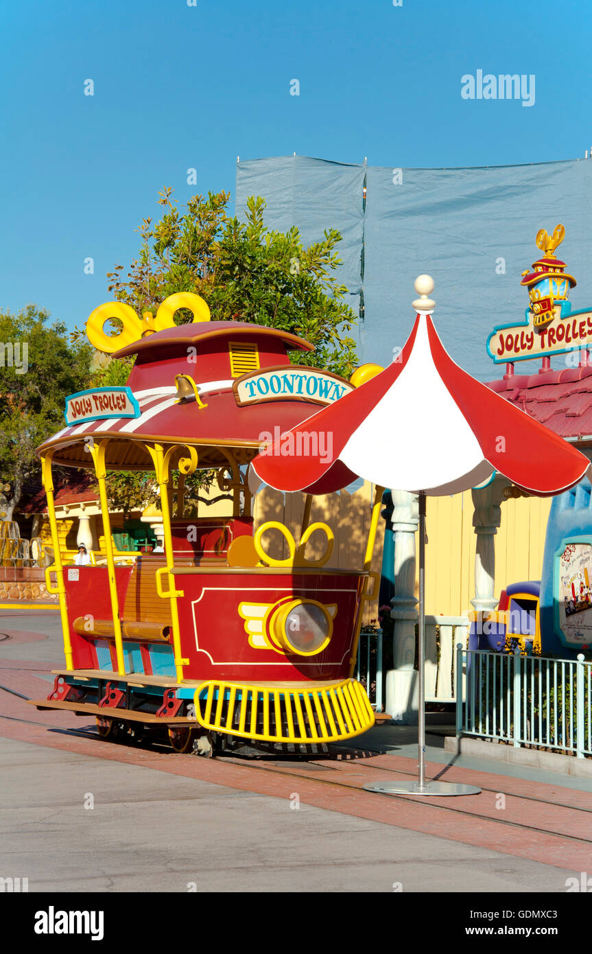 Toontown Tram in Disneyland Amusement Park, California Stock Photo - Alamy