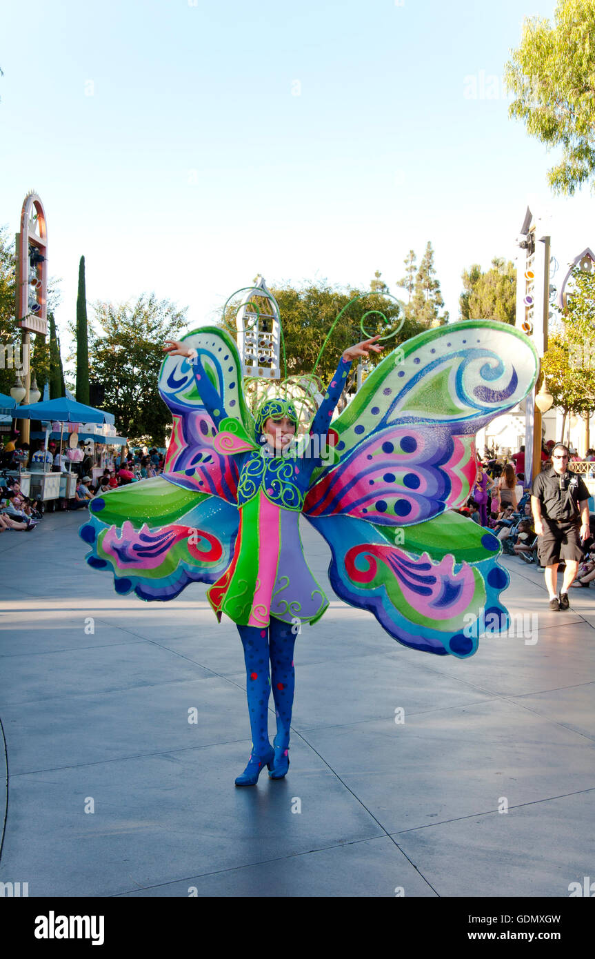 Butterfly Parade in Disneyland Amusement Park, California Stock Photo ...