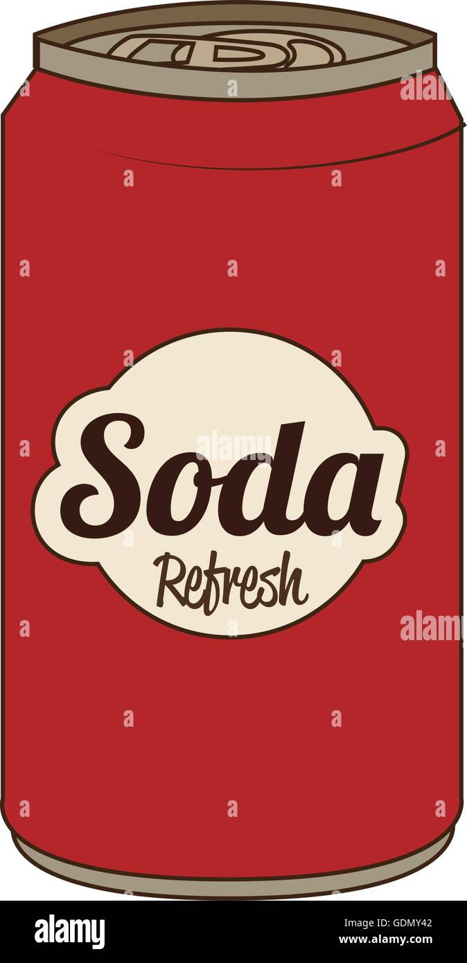 Soda can isolated flat icon, vector illustration Stock Vector Image ...
