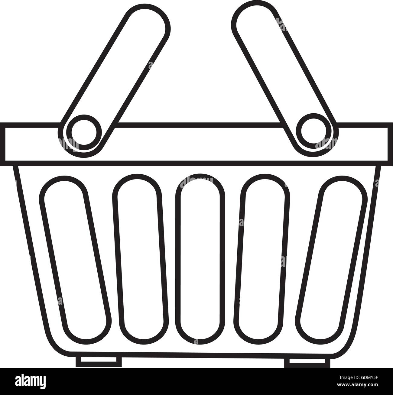 shopping basket object icon vector illustration Stock Vector Image ...