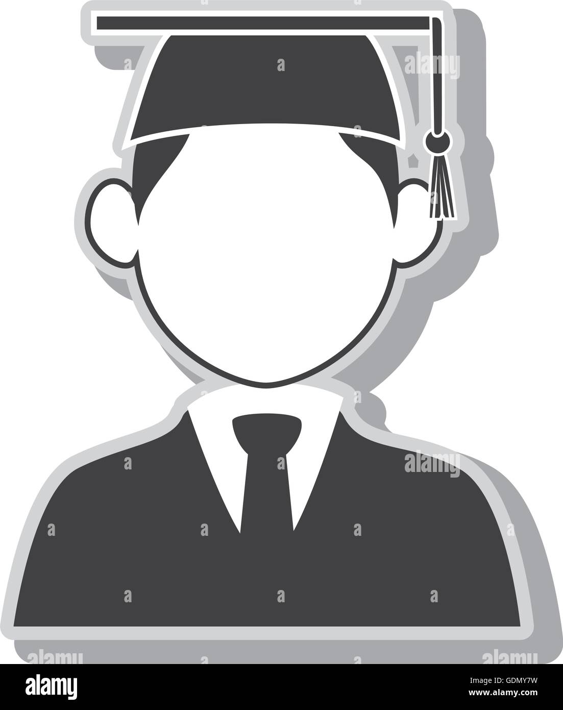 student graduation male profile Stock Vector Image & Art - Alamy