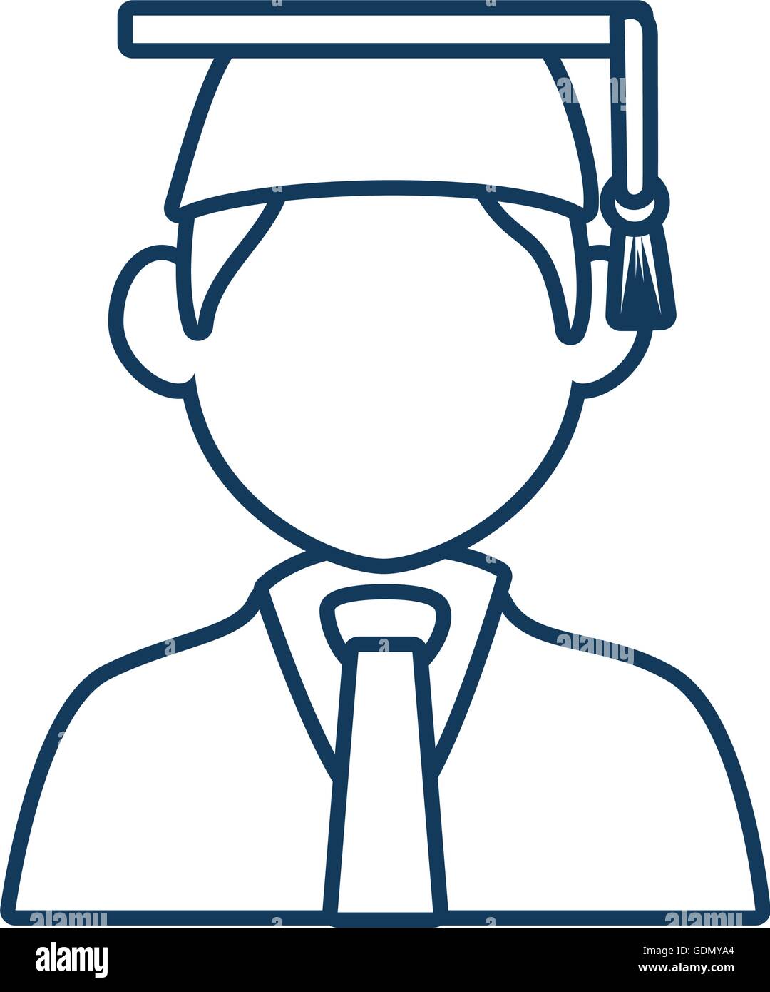 Student graduation male profile Stock Vector Images - Alamy