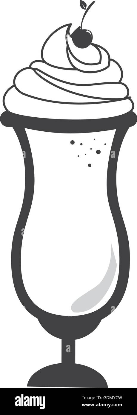 Milkshake ice cream Stock Vector Image & Art - Alamy
