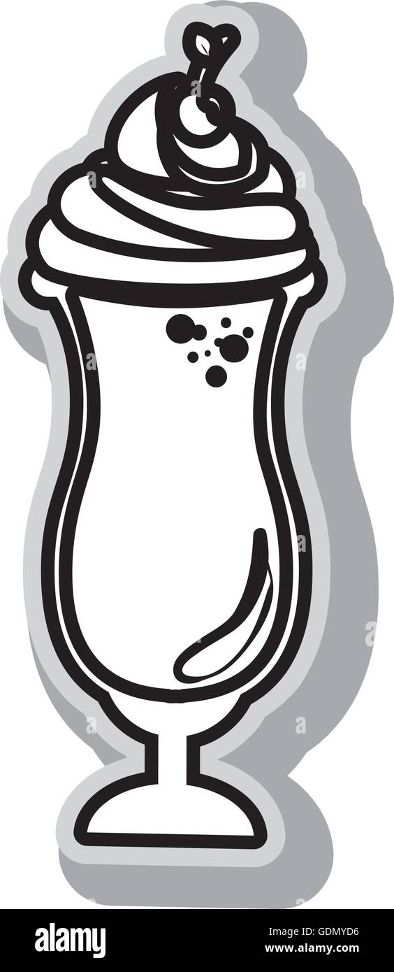 Milkshake ice cream Stock Vector Image & Art - Alamy