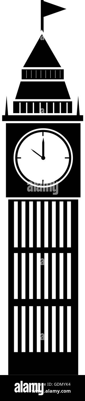 Residential clock tower Stock Vector Images - Alamy