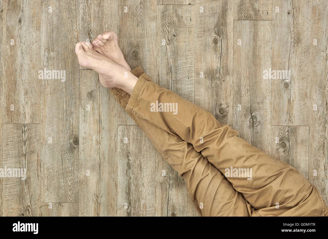 A conceptual studio photo looking down at your feet Stock Photo - Alamy