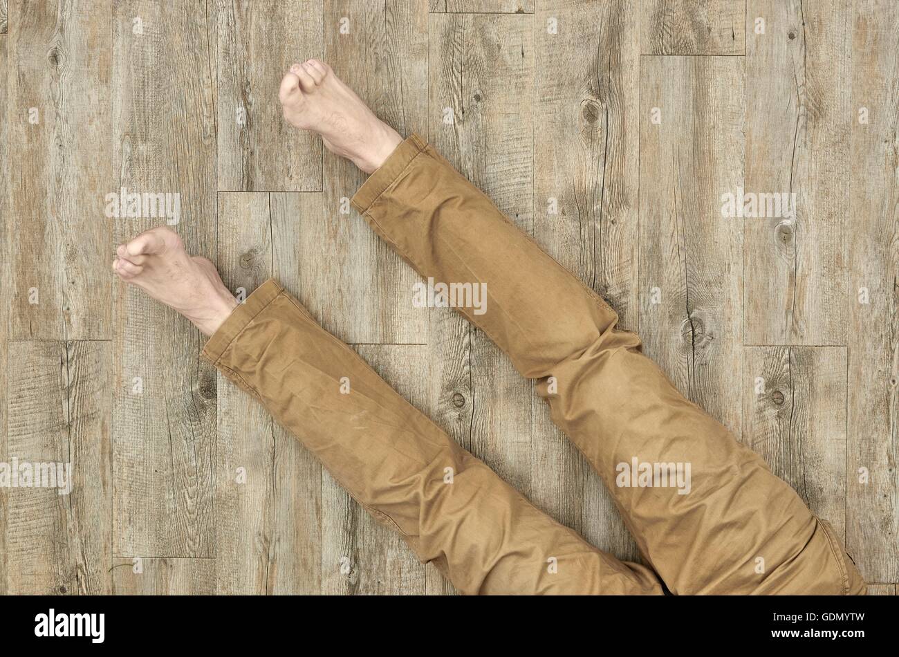 A conceptual studio photo looking down at your feet Stock Photo - Alamy