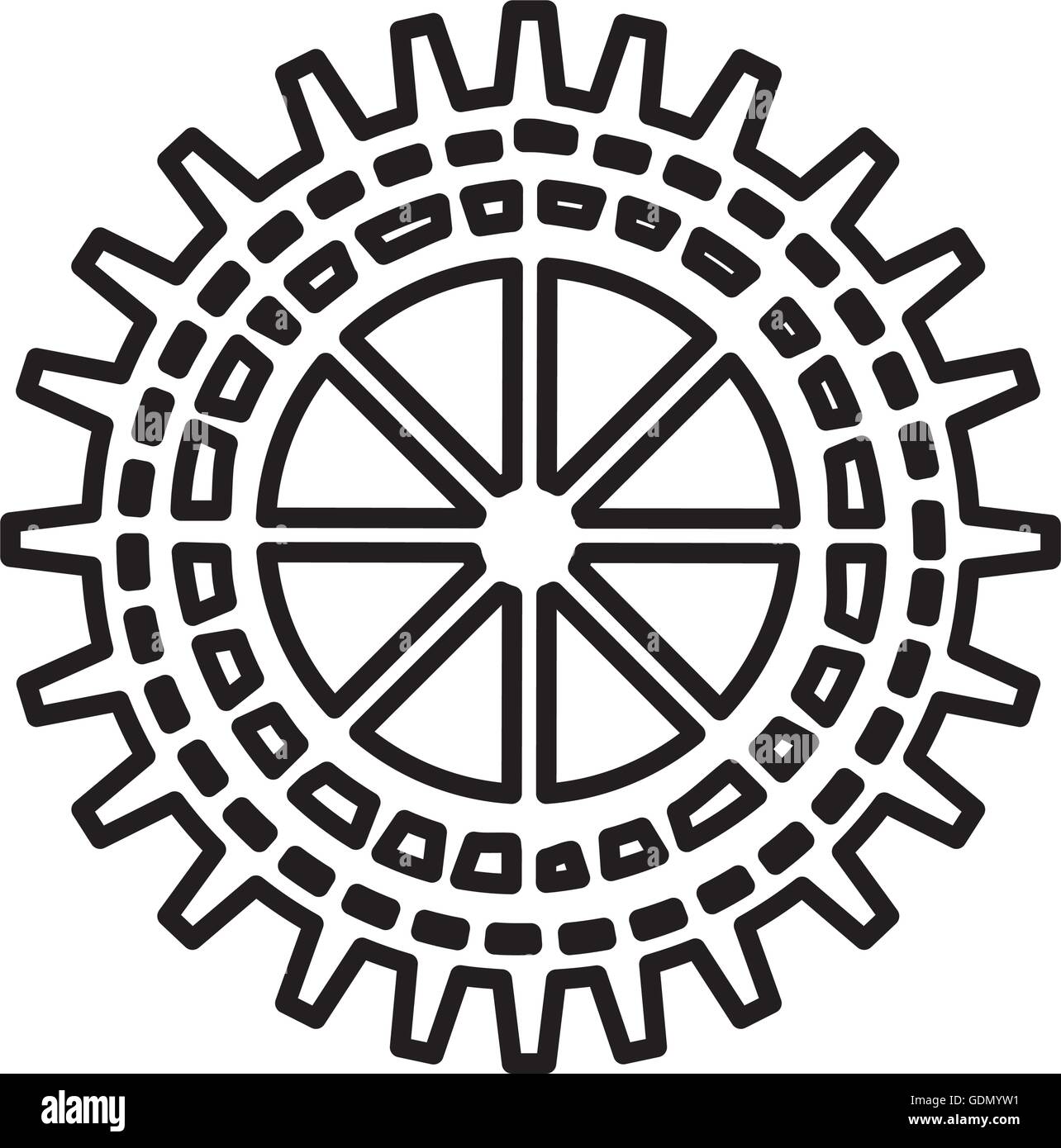 Heavy mechanical gears Stock Vector Images - Alamy