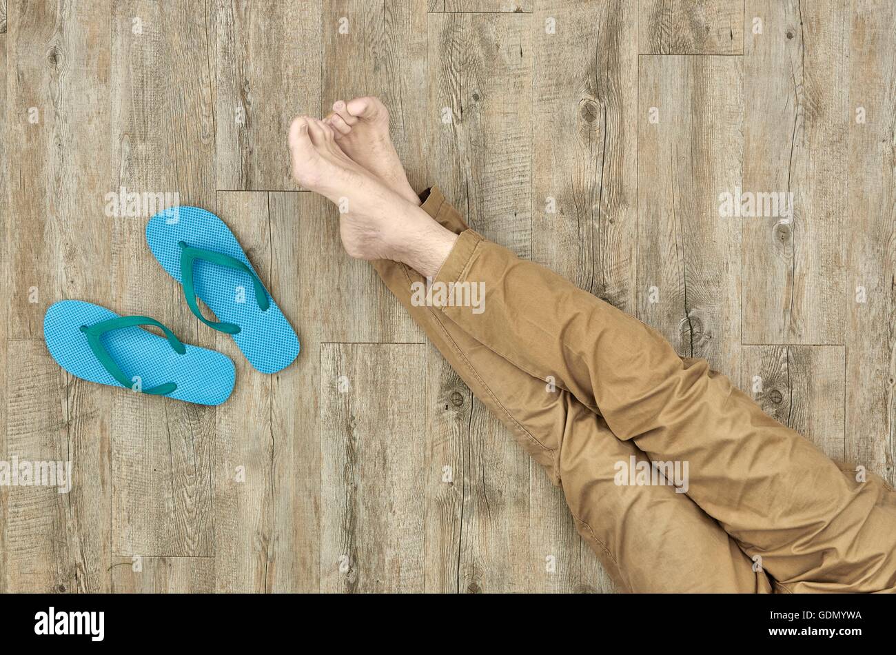 A conceptual studio photo looking down at your feet Stock Photo - Alamy