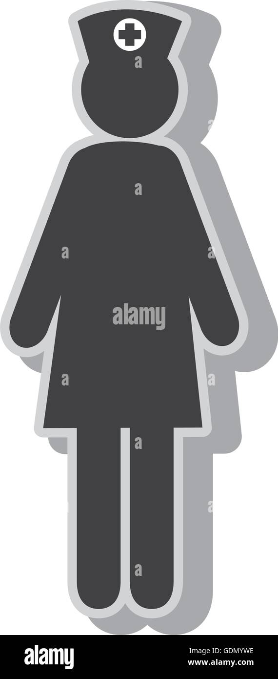Nurse woman pictogram Stock Vector Image & Art - Alamy