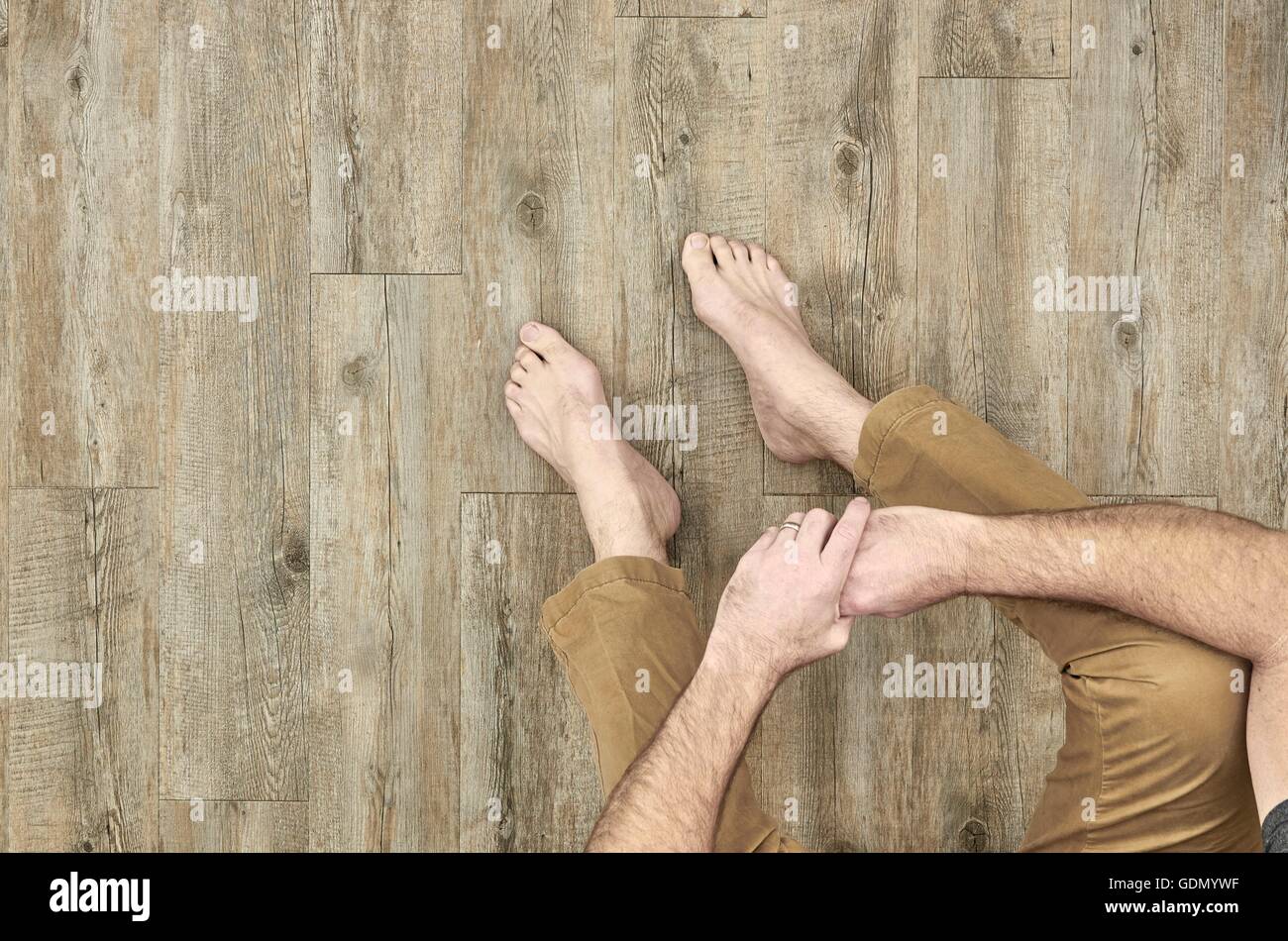 A conceptual studio photo looking down at your feet Stock Photo - Alamy