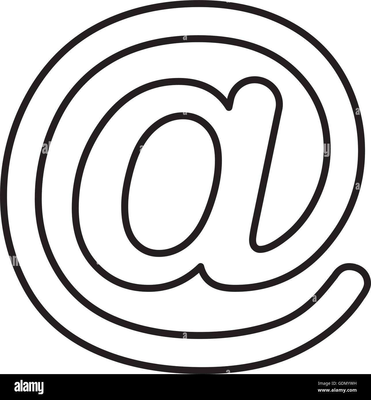 at symbol, commercial at design Stock Vector Image & Art - Alamy