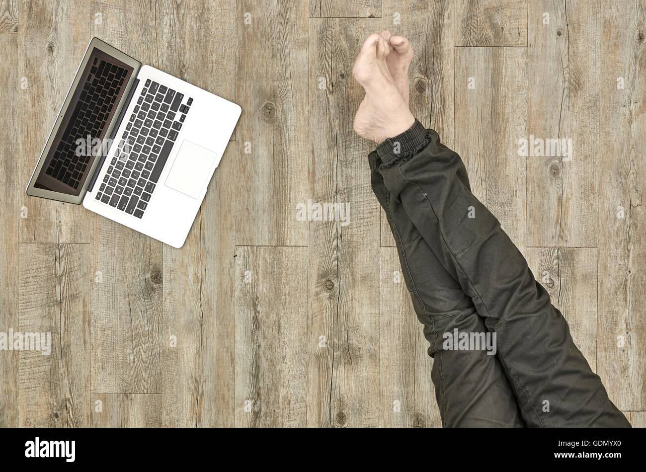 A conceptual studio photof someone sitting on the floor Stock Photo - Alamy