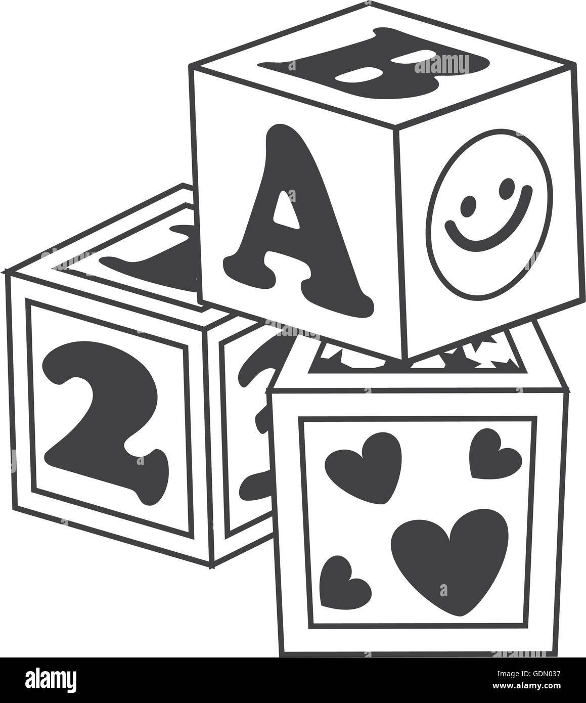 Abc Kids Blocks Stock Vector Images - Alamy