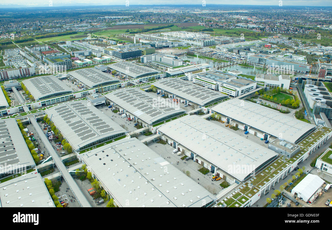 Aerial view to messe munich hi-res stock photography and images - Alamy