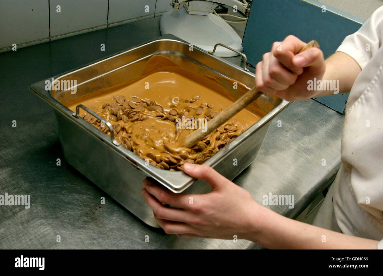 Preparation of chocolate Stock Photo - Alamy