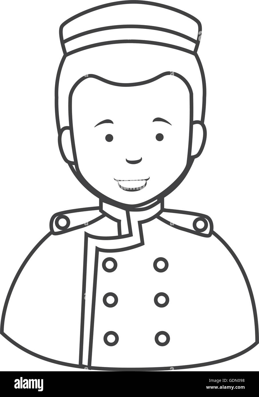 Bell boy button icon Stock Vector Image & Art - Alamy