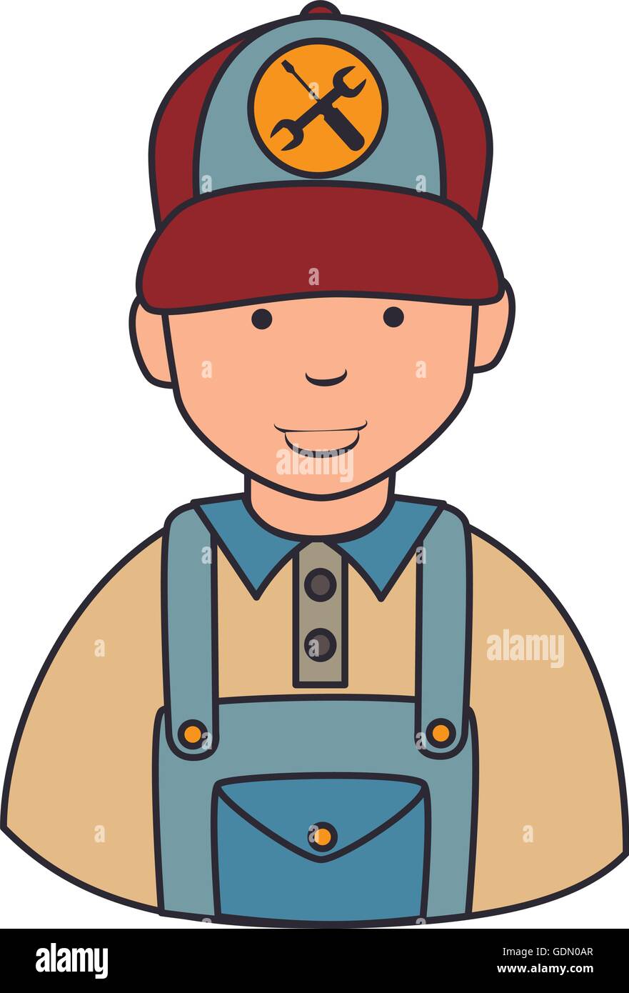 Repair mechanic man icon, vector illustration Stock Vector Image & Art ...