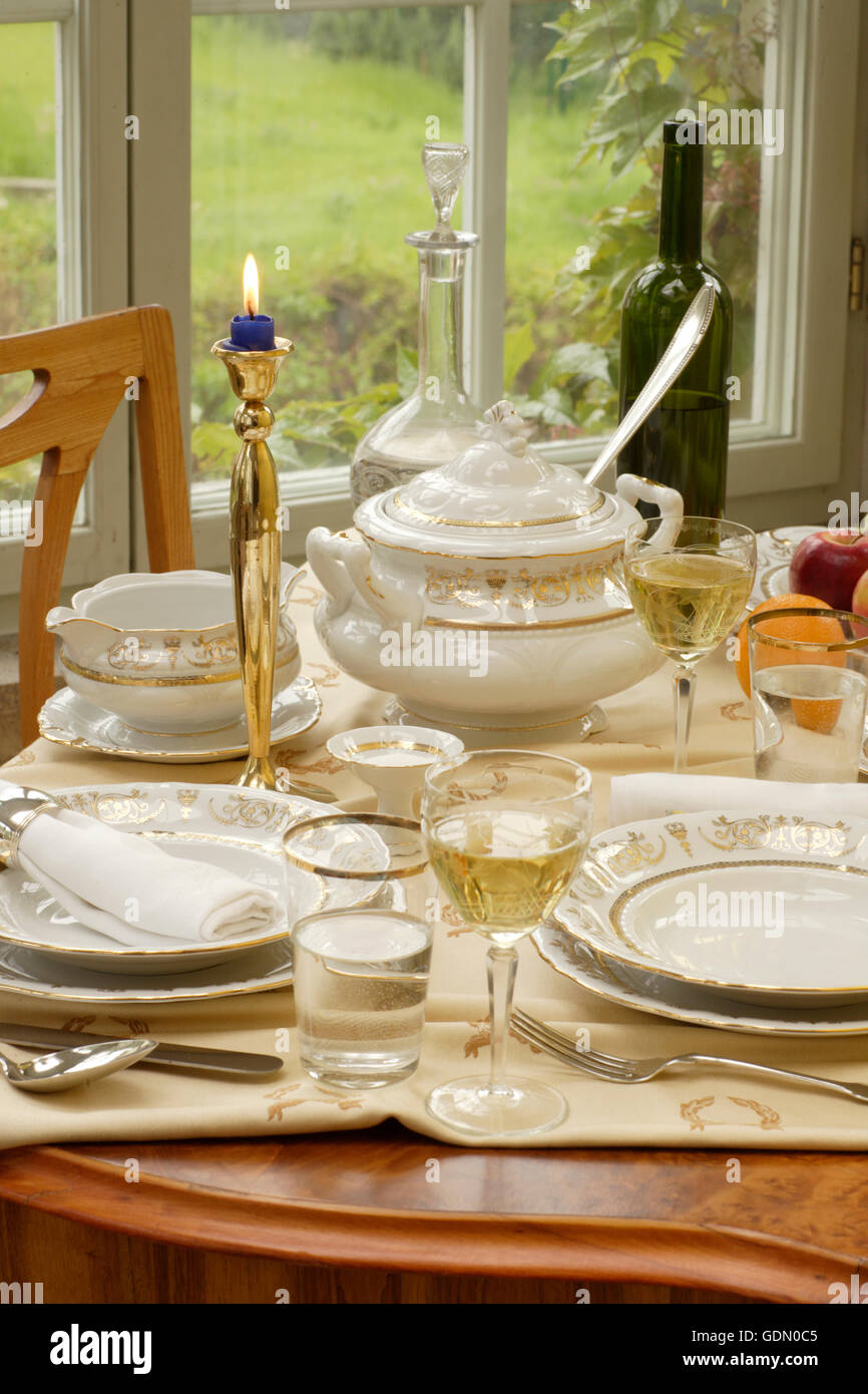Still life, well-laid table Stock Photo - Alamy