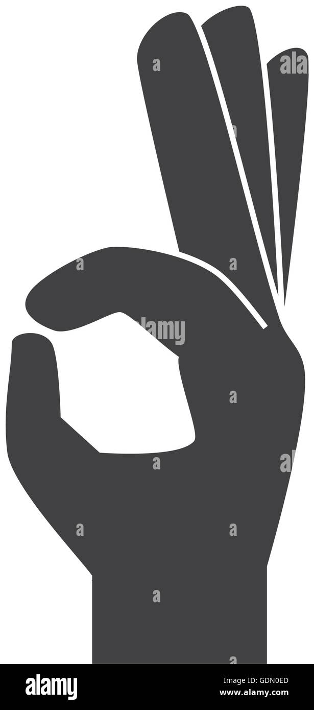Hand ok symbol sign icon, vector illustration Stock Vector Image & Art ...