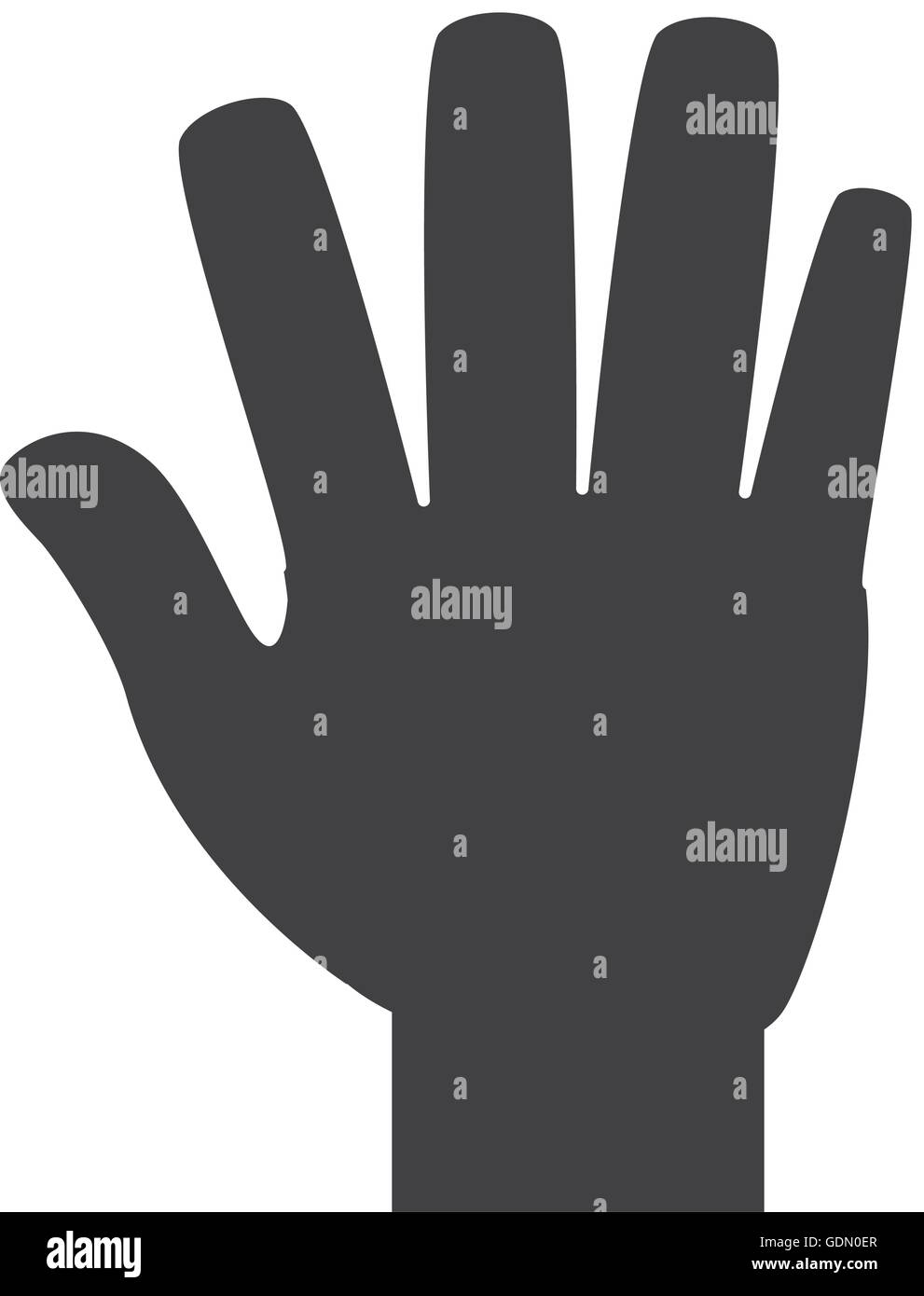 hand number four sign icon, vector illustration Stock Vector Image ...
