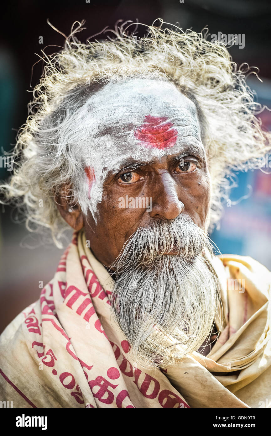 Portrait old tamil man gray hi-res stock photography and images - Alamy