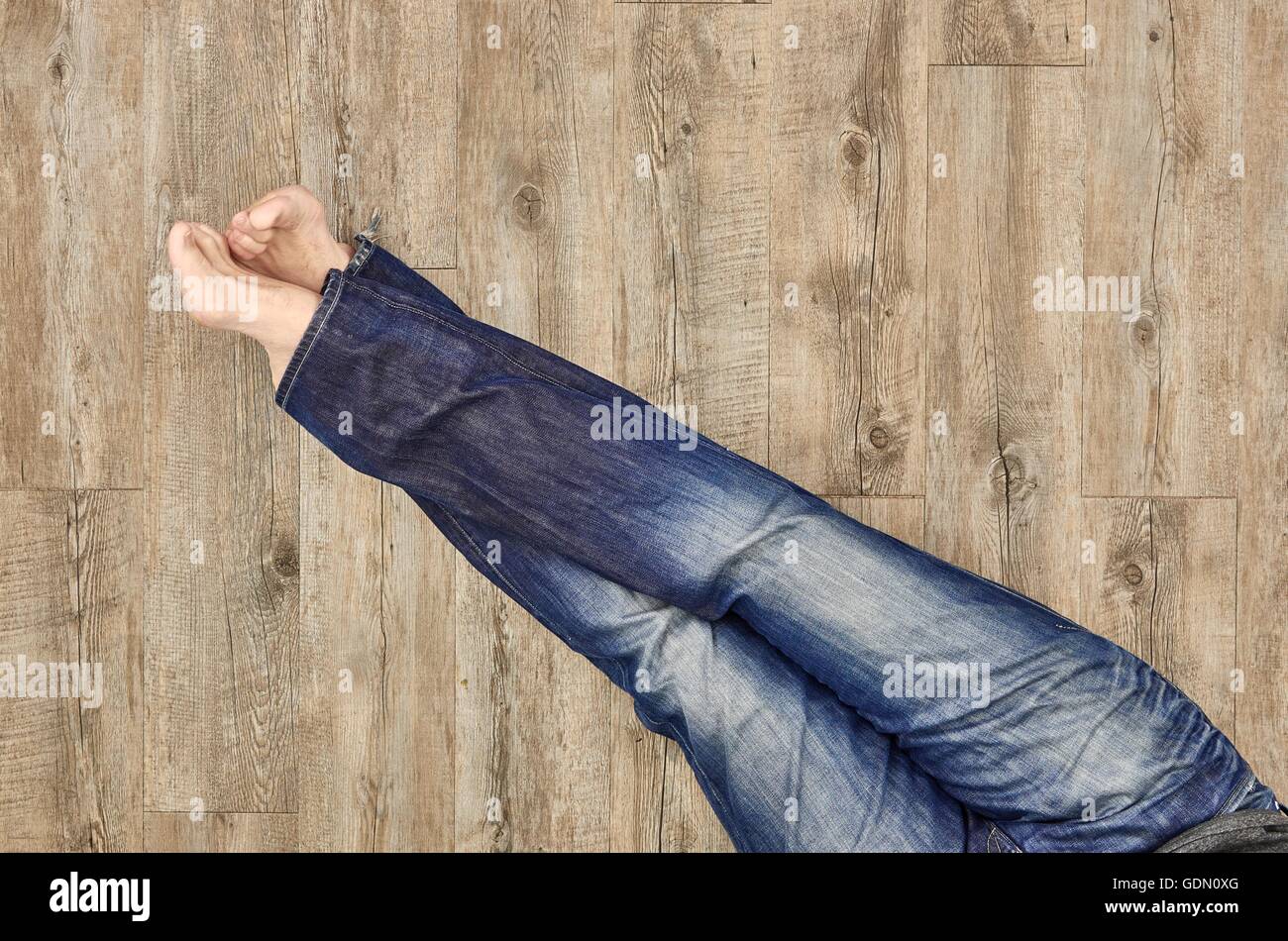 A conceptual studio photof someone sitting on the floor Stock Photo - Alamy
