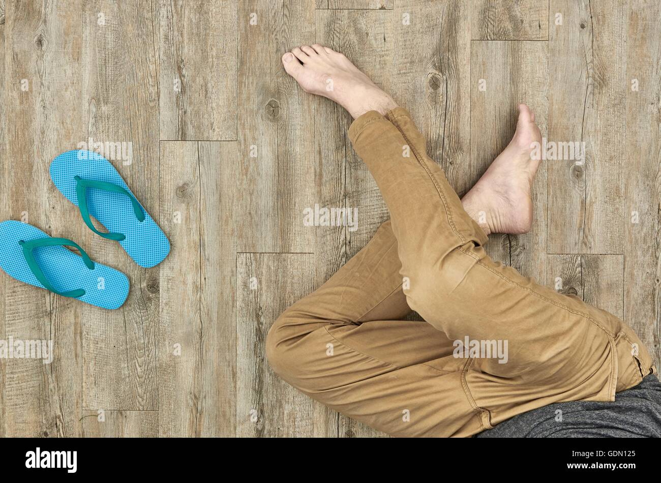 A conceptual studio photo looking down at your feet Stock Photo - Alamy
