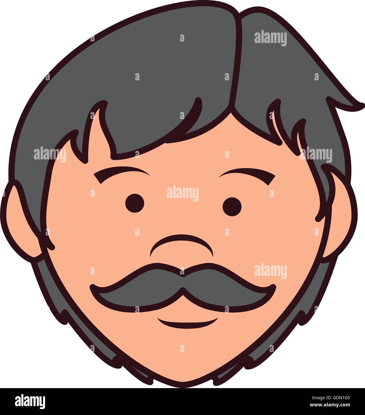 Father mustache cartoon icon vector illustration Stock Vector Image ...