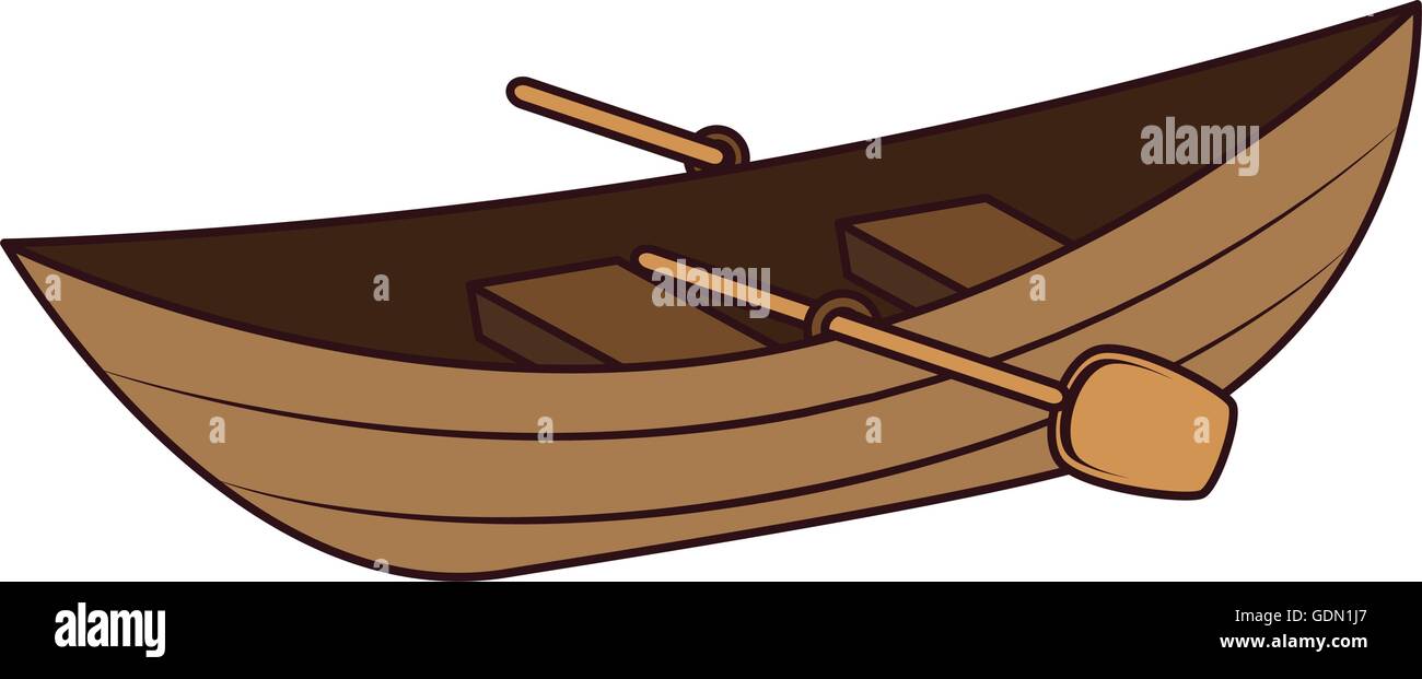 Traditional wooden canoe Stock Vector Images - Alamy