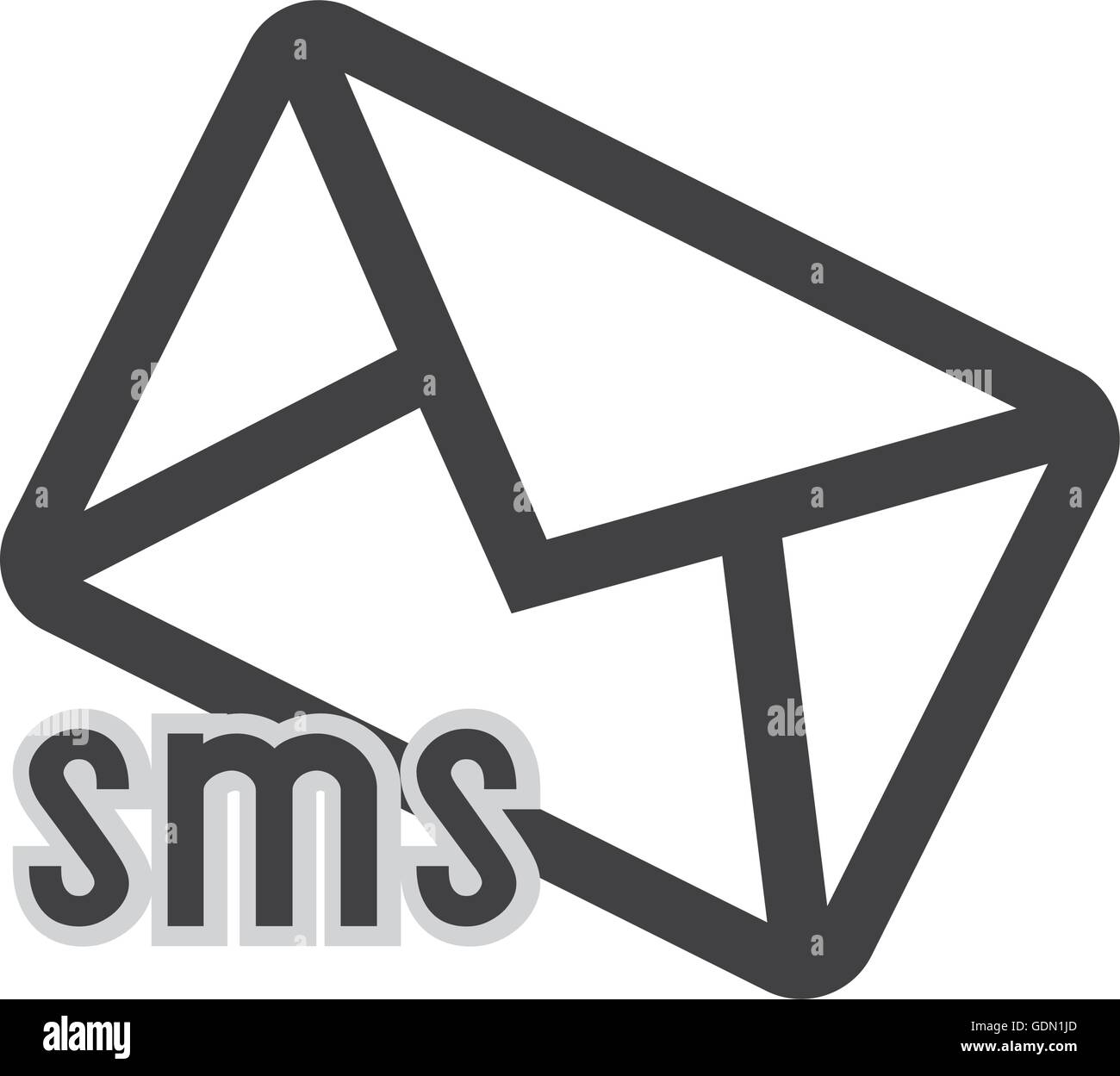 SMS message icon icon vector illustration graphic design Stock Vector ...