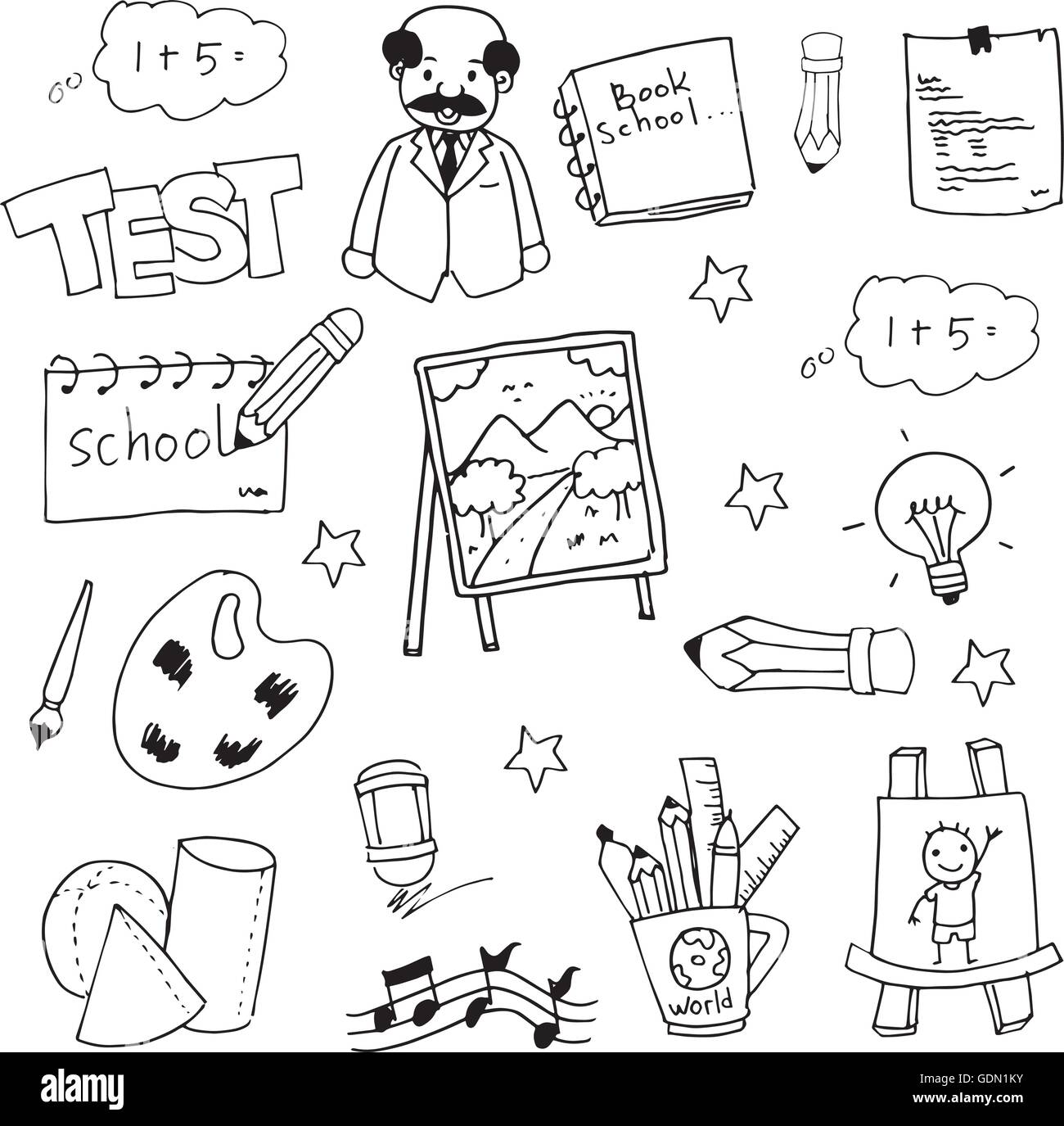 Hand draw school doodles Stock Vector Image & Art - Alamy Hand draw school doodles Stock Vector Image & Art - Alamy