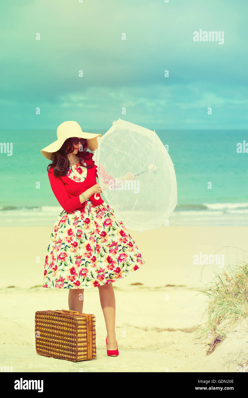 Lady dress umbrella hi-res stock photography and images - Alamy