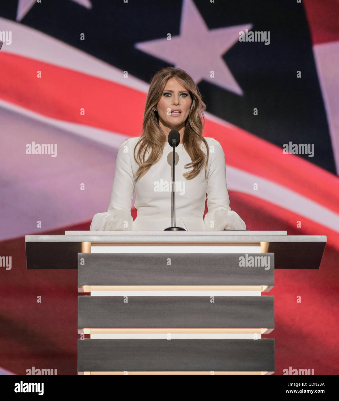 Cleveland, Ohio, USA, 18th July, 2016 Melania Trump addresses the ...