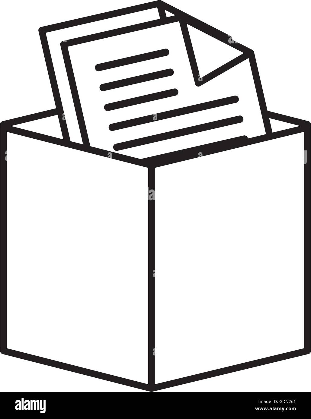 Office documents box icon vector illustration Stock Vector Image & Art ...