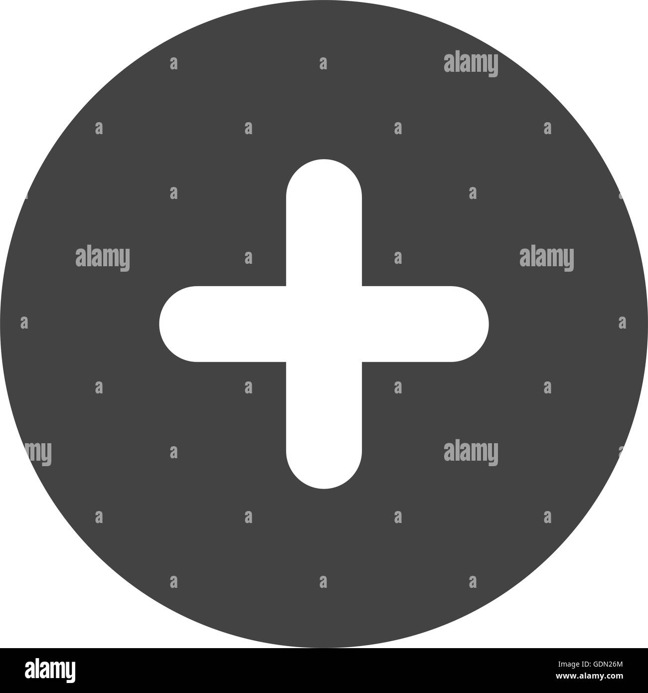 Cross positive circle icon vector illustration Stock Vector Image & Art ...